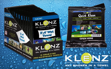 $39 for 12 KLENZ XXL Shower Towels or 12 x 12 KLENZ Quick Klean Wipes ...