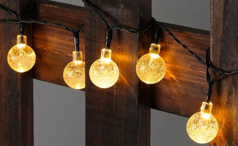 Up to 65% Off Solar-Powered Waterproof Crystal Ball String Lights ...