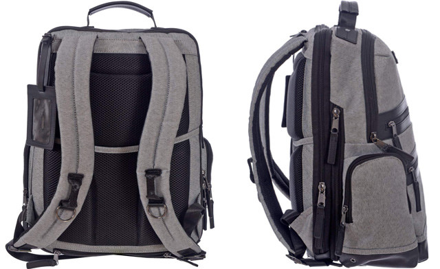 $39 for a Renwick Treated Canvas & Leather Business Backpack with RFID ...