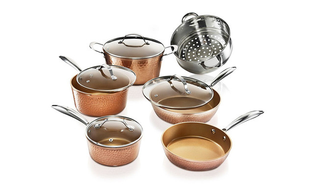 Up to 32% Off Gotham Steel Hammered Copper Nonstick Cookware Sets| WagJag