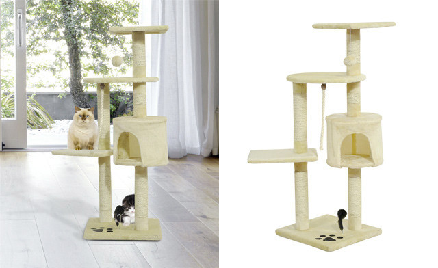 $59 for a PawHut 44 Inch Scratching Cat Tree - Shipping Included (a ...