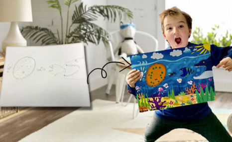 $31.90 for a 12x18-Inch Paint My Drawing Poster (a $91 Value)| WagJag