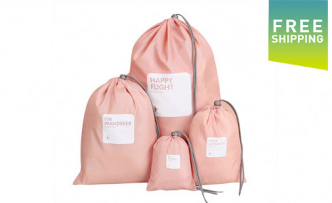 $15 for a 4Pc Waterproof Drawstring Bag Set (a $49 Value) | WagJag