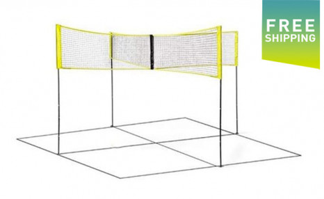 $36.95 for a Portable 4-Square Volleyball Net | WagJag