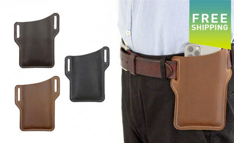 Up to 63% off Genuine Leather Belt Phone Holders | WagJag