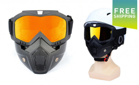 $26.95 for a Full Winter Face Shield w/ Detachable Goggles | WagJag