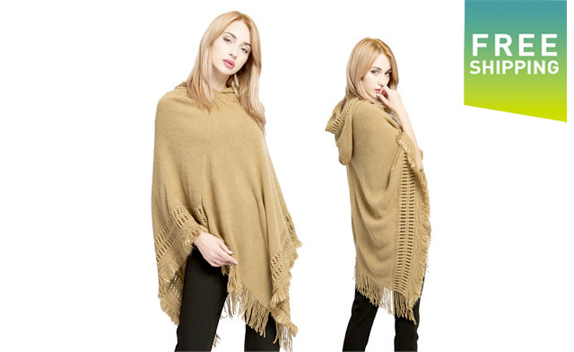 $37.95 for a Women's Knitted Poncho (a $69.99 Value) | WagJag
