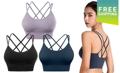$49.95 for a 3 Pack of Cross Back Sports Bras (a $127 Value) | WagJag