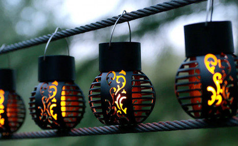 Up to 65% off a Pack of 6 Solar Flame Lanterns | WagJag