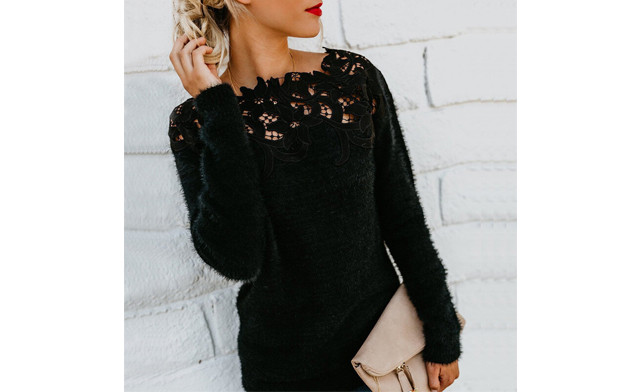 Up to 61% off a Floral Lace Pullover Top | WagJag