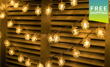 Up to 58% off LED Pinecone String Lights | WagJag