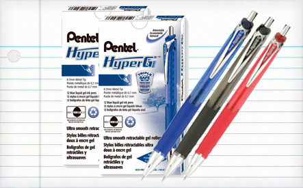 $25 for 24 Pentel HyperG Retractable Gel Roller Pens (a $60 Value ...