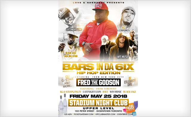 $25 for Single Admission to Bars In Da Six Featuring Fred Da Godson Hip ...