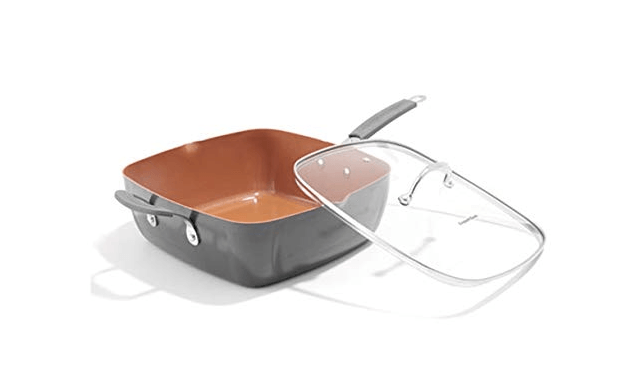 $45 for a Copper Deep Square Pan with a Glass Lid (a $84.75) | WagJag