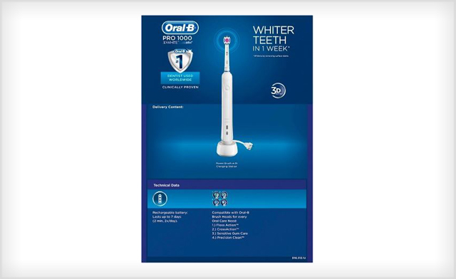 $49 for an Oral-B Pro 1000 3D White Rechargeable Electric Toothbrush (a ...