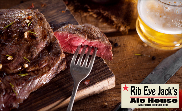 $30 for $50 towards Dining at Rib Eye Jack's Ale House in Burlington or ...