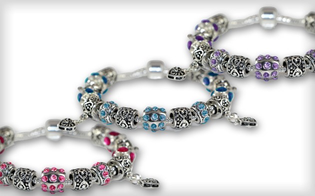 Up to 61% off a Pandora-Inspired Charm Bracelet with Murano Glass ...